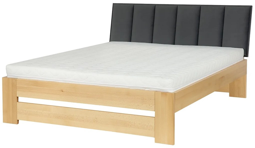 Drewmax LK187 160x200 cm dřevěná postel masiv buk dvojlůžko