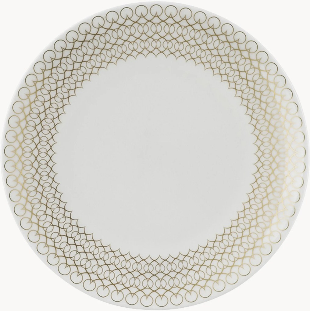 Sada dezertních talířů z kostního porcelánu Jade, 6 dílů