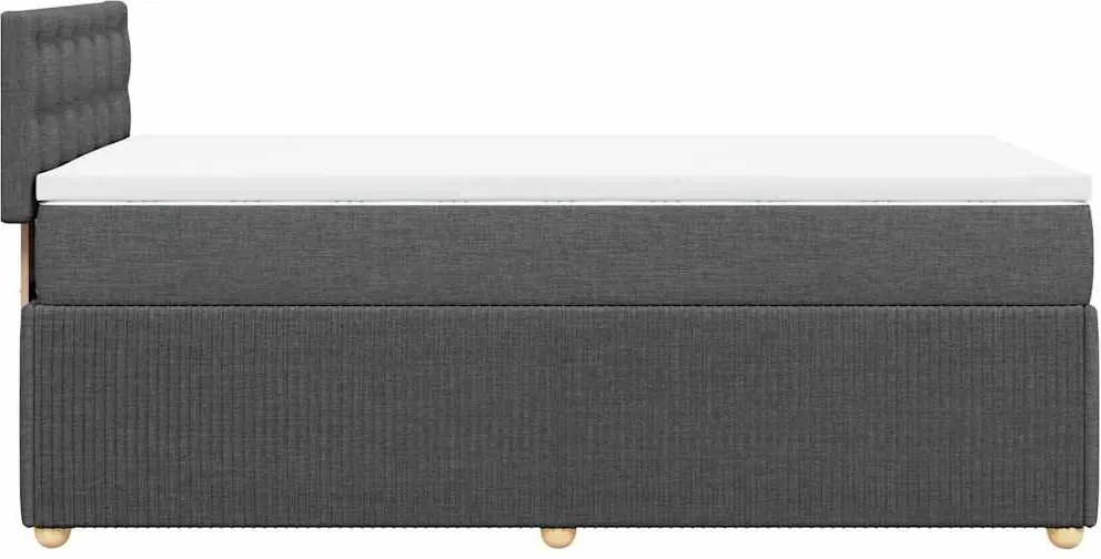Box spring postel s matrací tmavě šedá 90x190 cm textil 3289626