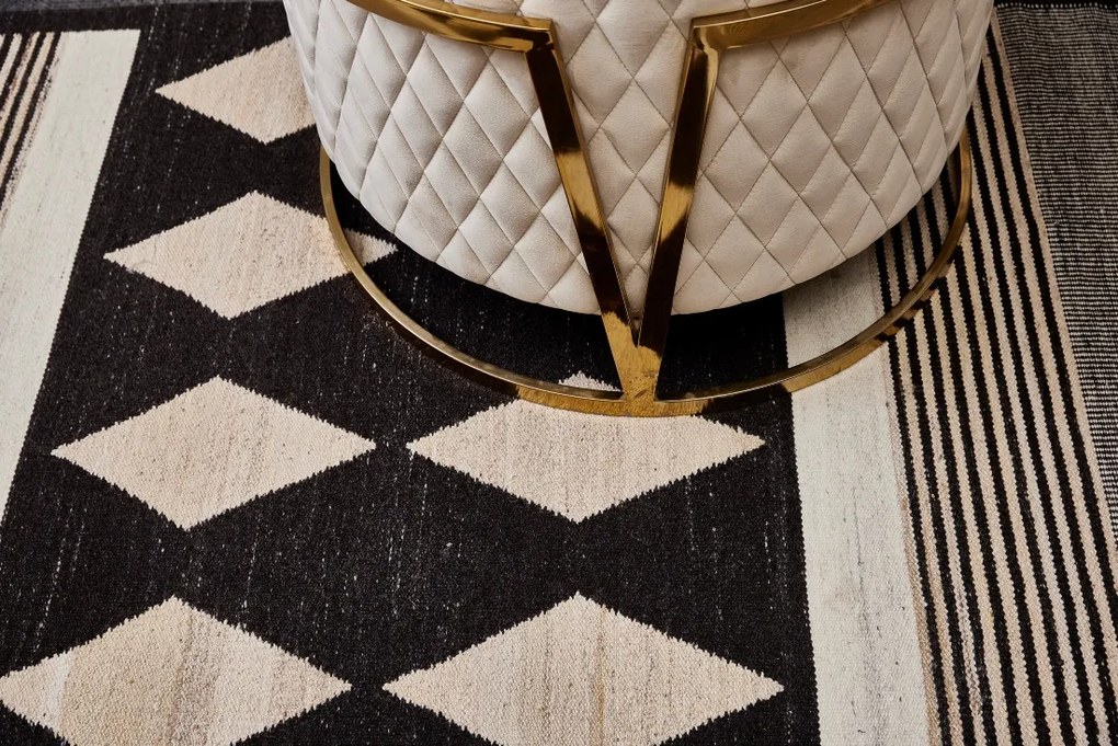 Diamond Carpets India, Ručně vázaný kusový koberec Alberta DESP P114 Dark Coffee Mix, 300x400, hnědá, chodba / předsíň