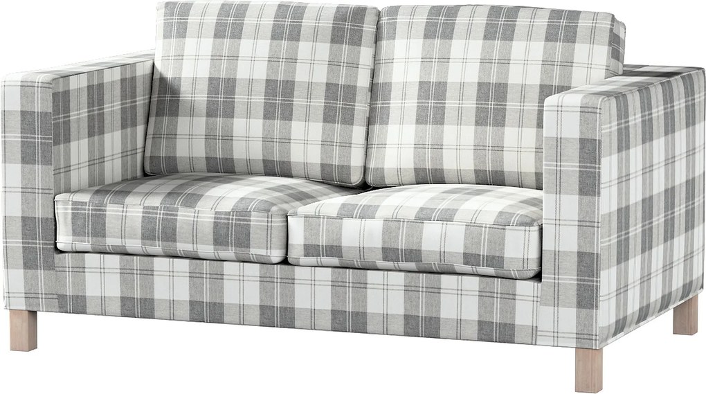 Potah na pohovku IKEA Karlanda 2-místná, krátký barva šedá látka pletený vzor, vzorované