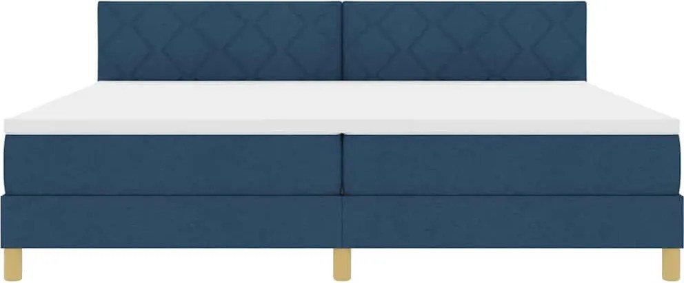 Postel s boxspringem s polštářem Modrá 200 x 200 cm textil 3339027
