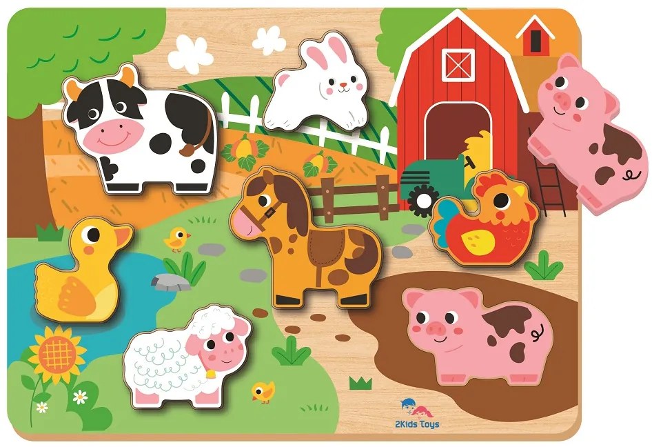 2Kids Toys Vkládací puzzle Farma