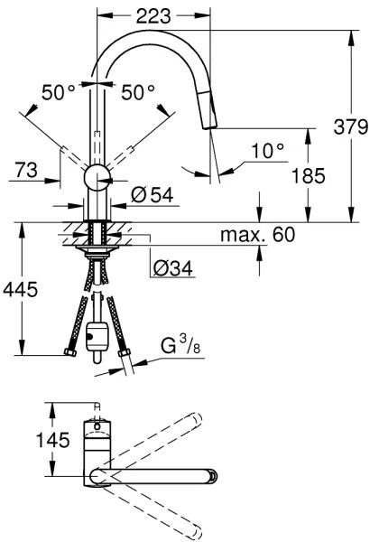 GROHE 32321002 - Dřezová baterie A lesklý chrom