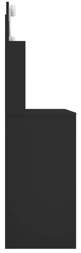 Toaletní stolek s LED černý 96 x 40 x 142 cm - Default Title