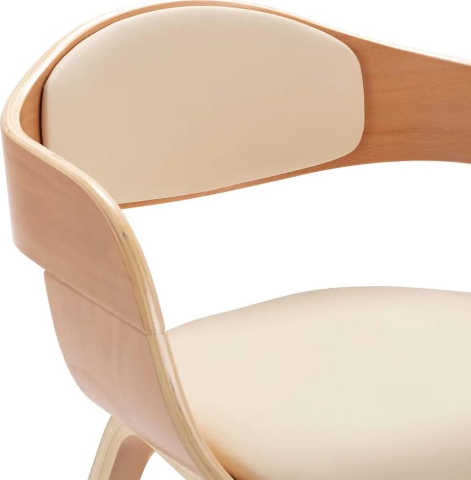 vidaXL Jídelní židle 2 ks ohýbané dřevo a umělá kůže [287387] Barva: světle hnědá a černá