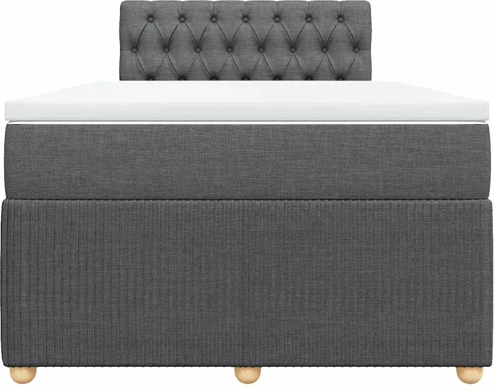 Box spring postel s matrací tmavě šedá 120x190 cm textil 3289703