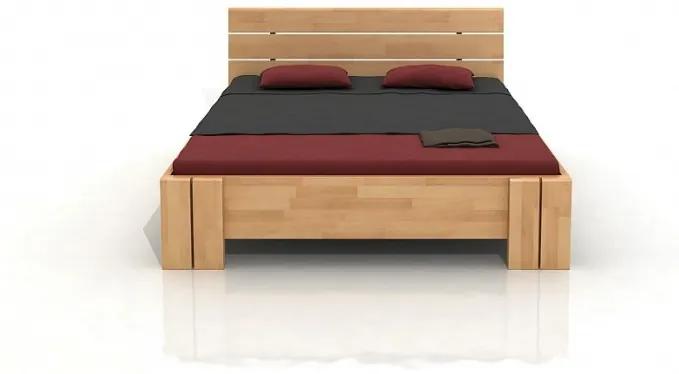 Buková postel s úložným prostorem - Arhus   , Buk přírodní, 180x200 cm