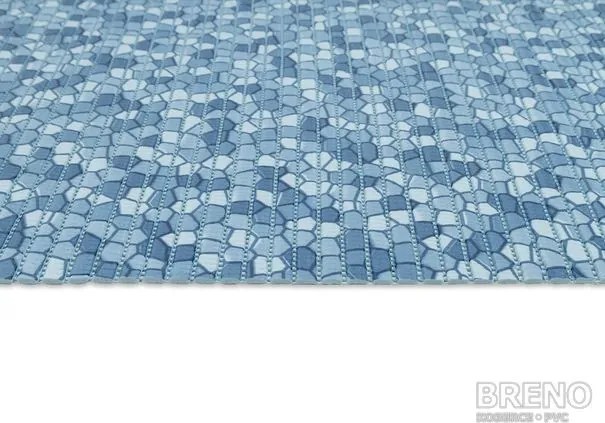 Breno Koupelnová pěnová předložka SOFTY-TEX 79817.9 mozaika, šíře 65 cm, Modrá