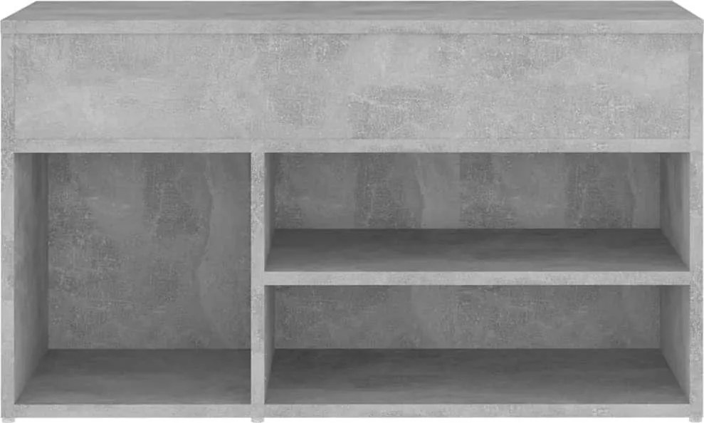 vidaXL Lavice s botníkem 80 x 30 x 45 cm dřevotříska [808748] Barva: Černá