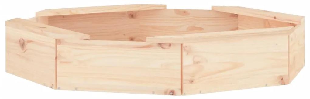 Pískoviště se sedáky osmiúhelník masivní borové dřevo - Default Title