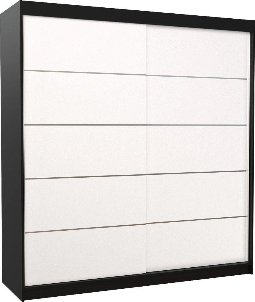 ADRK Furniture Skříň s posuvnými dveřmi ESTEVA 200 ADRK-SW-EST-BW-200