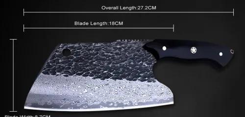 KnifeBoss damaškový sekáček Cleaver 7" (180 mm) Black Sandalwood VG-10