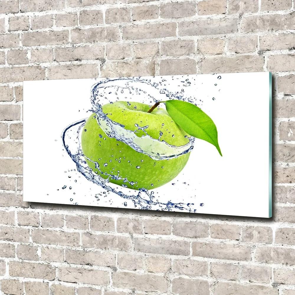 Wallmuralia Foto obraz sklo tvrzené Zelené jablko 140x70 cm