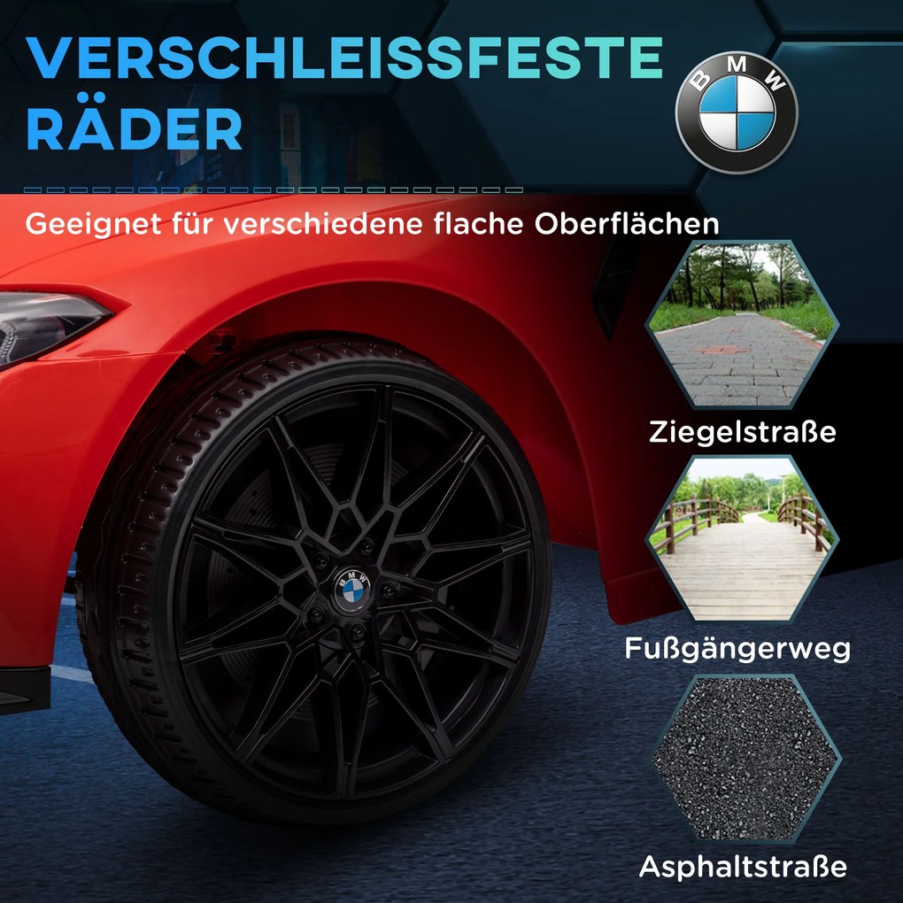 AIYAPLAY dětské elektrické autíčko BMW M4 s dálkovým ovládáním červené