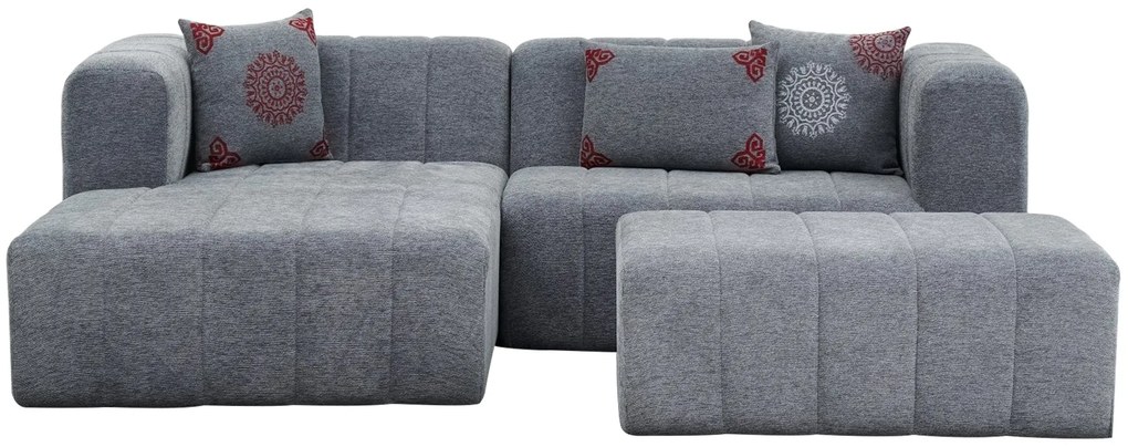 Hanah Home Rohová pohovka BEYZA MINI levá šedá