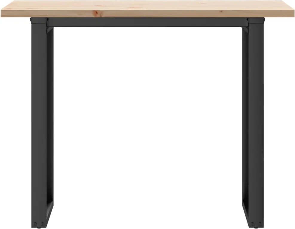 Jídelní stůl s O rámem 100 x 50 x 75,5 cm borové dřevo a ocel 3282741