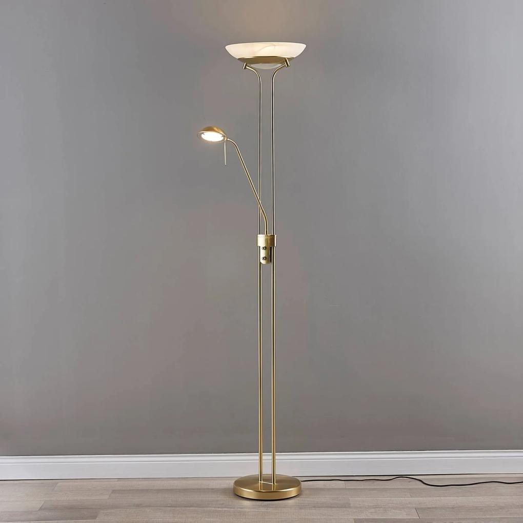 LED stojací lampa Yveta, čtecí světlo, stmívací