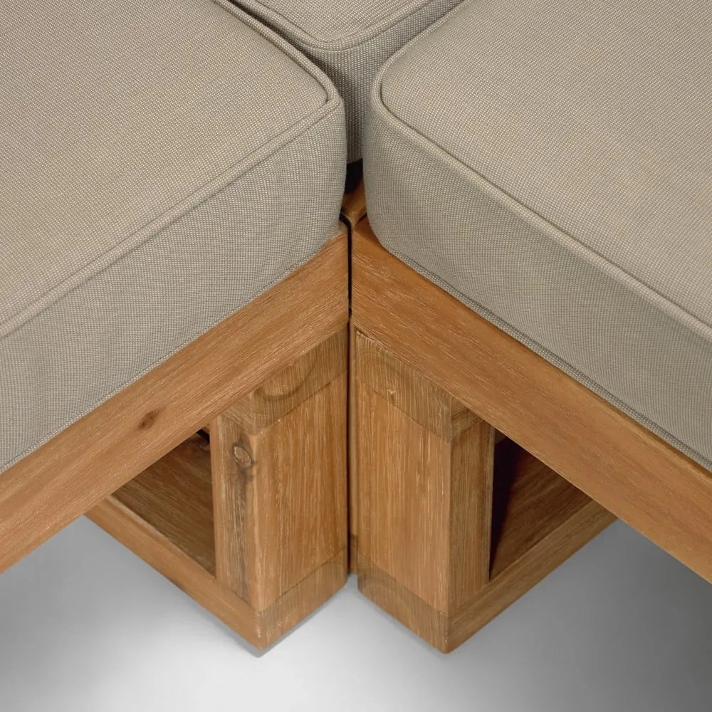 Hnědý zahradní lounge set pro 5 osob Flaviina – Kave Home