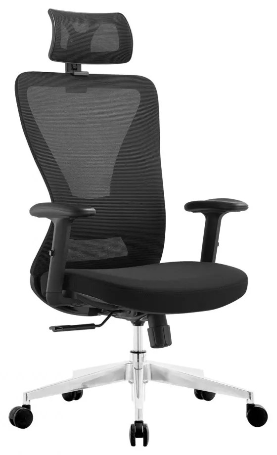 Kancelářská ergonomická židle Neoseat NICOLE — síť / látka, černá, nosnost 150 kg