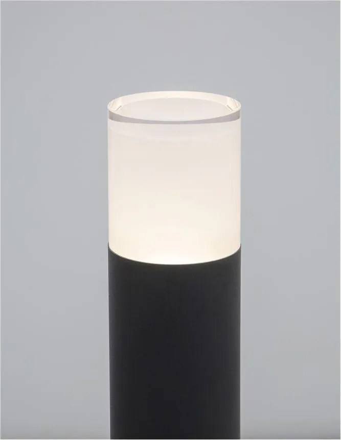 NV 9905021 Venkovní sloupkové svítidlo NOTEN LED černý hliník čirý a bílý akryl 8W 3000K 220-240V IP65 120st. IP65 - NOVA LUCE