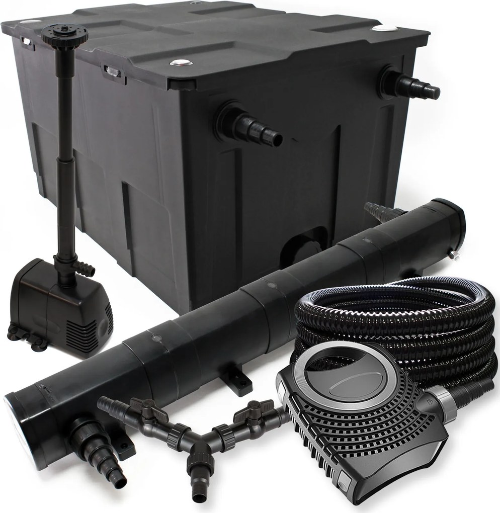 Sada jezírkové filtrace SunSun CBF-550 / CUV-272 – 60000 L, 10000 l/h, 80 W (55370)