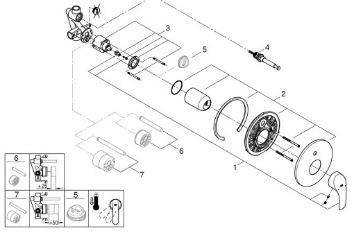 GROHE 33305002 - Vanová baterie DN 15 lesklý chrom
