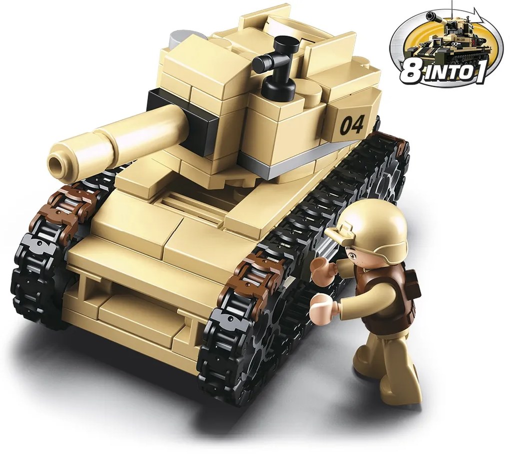 Sluban Army 8into1 M38-B0587B Tank