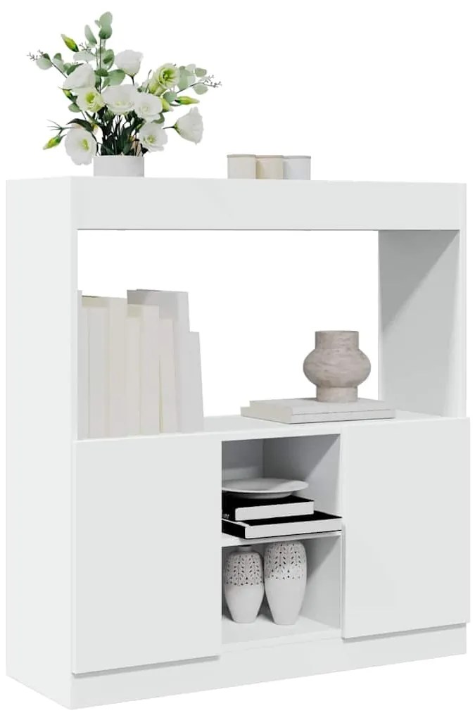 Skříň highboard bílá 92 x 33 x 100 cm kompozitní dřevo