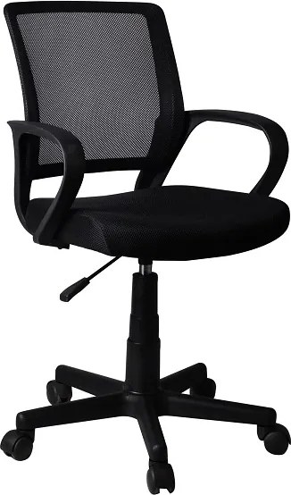 Kancelářská židle s černou opěrkou a černým sedákem TK2057