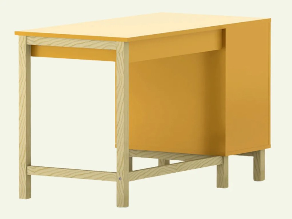 Dětský psací stůl MODEL se šuplíky a skříňkou Zvolte barvu: Kašmírová s bílým úchytem, Zvolte rozměr: 100x60 cm, Zvolte stranu: Levá
