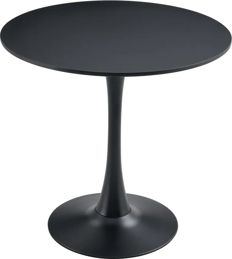 Jídelní stůl, černá, průměr 80cm, REVENTON NEW