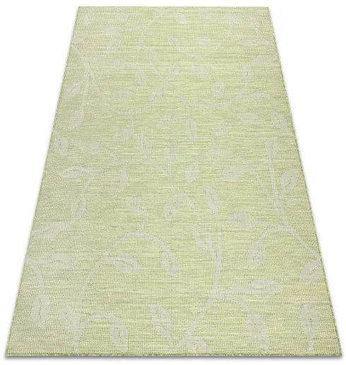 Kusový koberec Sisalový PATIO 3045 Listí zelený béžový Rozměr: 78x150 cm