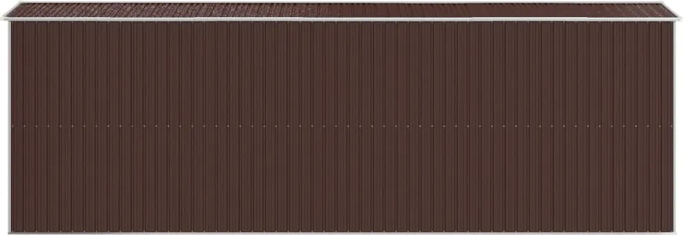 Zahradní kůlna tmavě hnědá 192 x 606 x 223 cm pozinkovaná ocel 3147465
