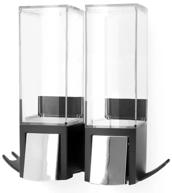 Dávkovač mýdla Compactor Edge, 2 x 500 ml, černá