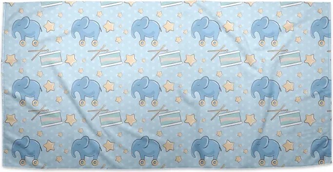 Sablio Ručník Bubny a sloni - 30x50 cm