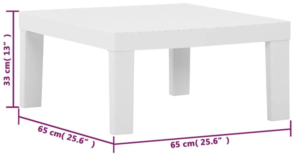 vidaXL Marketos 6dílná zahradní sedací souprava s poduškami plast bílá