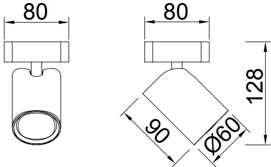 Mantra Sal, bílé spotové svítidlo 1xGU10, 8x8cm