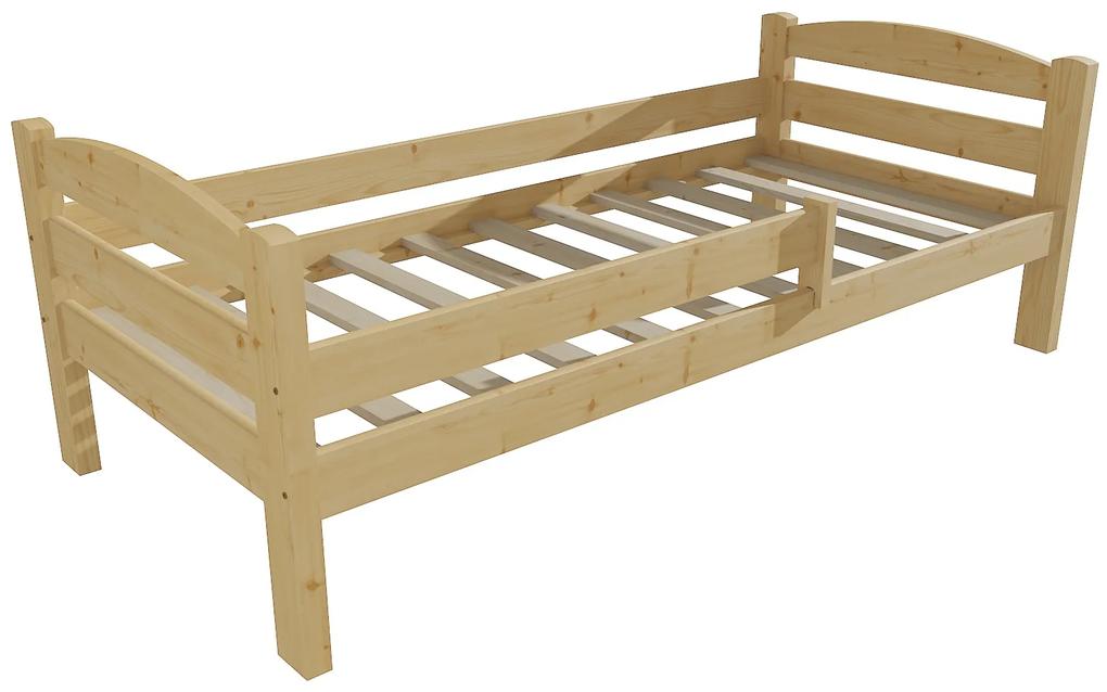 Vomaks Dětská postel DP 005 se zábranou Rozměr: 90 x 180 cm, Barva: surové dřevo