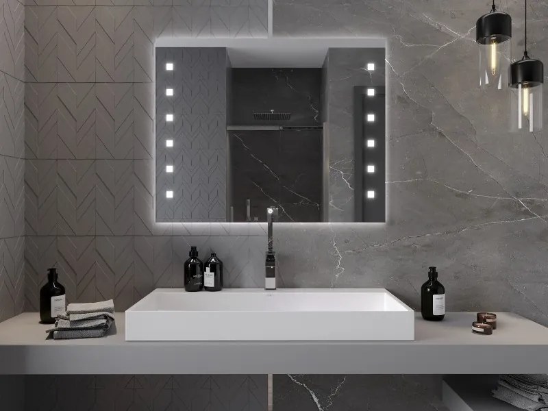 Mexen Ner podsvícené koupelnové zrcadlo 100 x 80 cm, LED 6000K, antipára - 9809-100-080-611-00