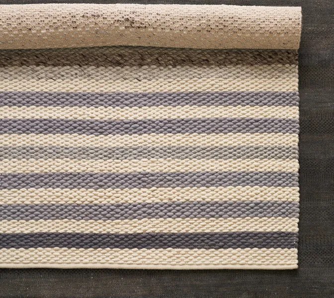 Diamond Carpets India, Ručně vázaný kusový koberec MCK Strop DE 2263 Pastel Brown Mix, 120x170, černobílá, ložnice