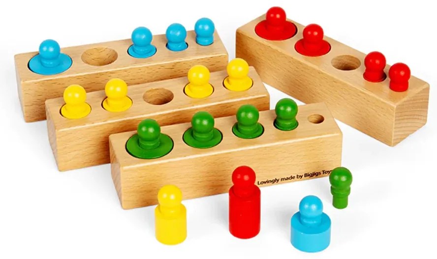 Bigjigs Toys Motorická vkládačka bloky 24 dílků