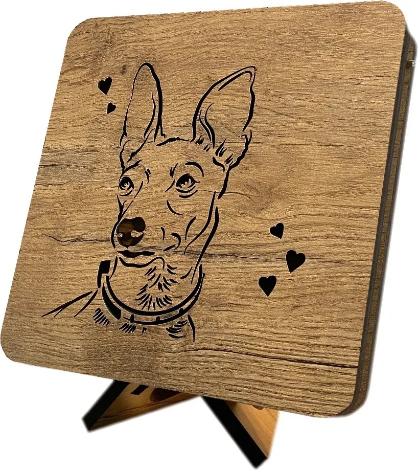 Li-Go "Faraonský pes" lampa 19x19 cm provedení povrchu: bříza