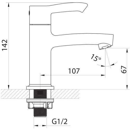 Sapho - Umyvadlová baterie SMALL 14 cm lesklý chrom