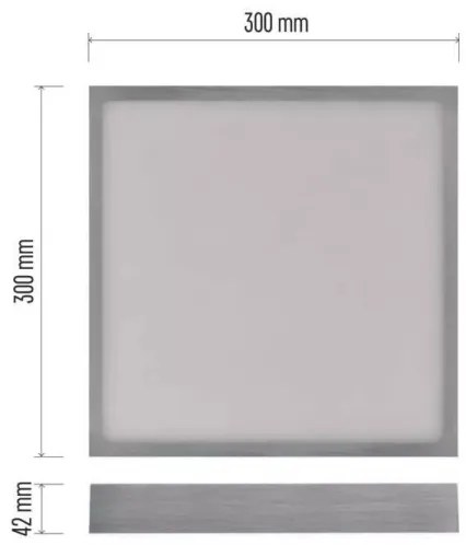 LED Stropní svítidlo LED/28,5W/230V 3000/3500/4000K 30x30 cm chrom