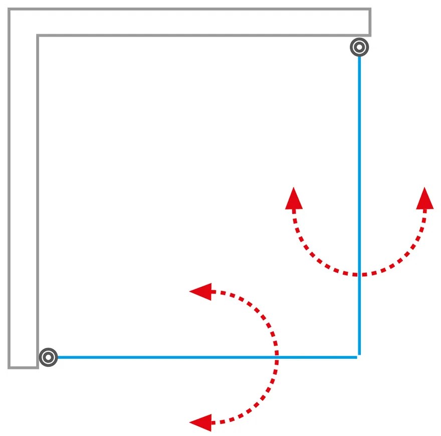 Roth Limaya Line čtvercový sprchový kout 100 x 100 x 196 cm brillant transparent LYE2/1000_LYE2/1000 Koupelny Bernold