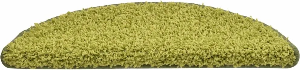 Kobercové nášlapy na schody 15 ks zelené 56 x 17 x 3 cm 322382