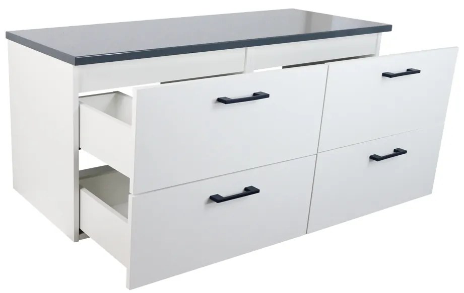Comodo Koupelnová skříňka pod deskové umyvadlo Agria NEW W 120-HD - bílá/antracit