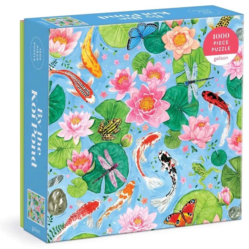 Galison Puzzle Rybníček s Koi kapry 1000 dílků