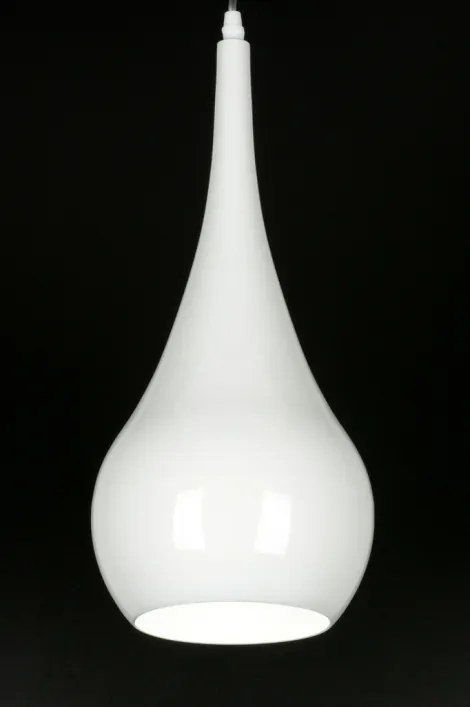 Závěsné designové bílé svítidlo Lungo Bianco